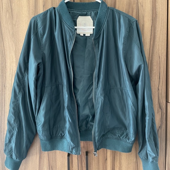 Anthropologie | Jackets & Coats | Anthropology Jade Green Bomber Jacket ...